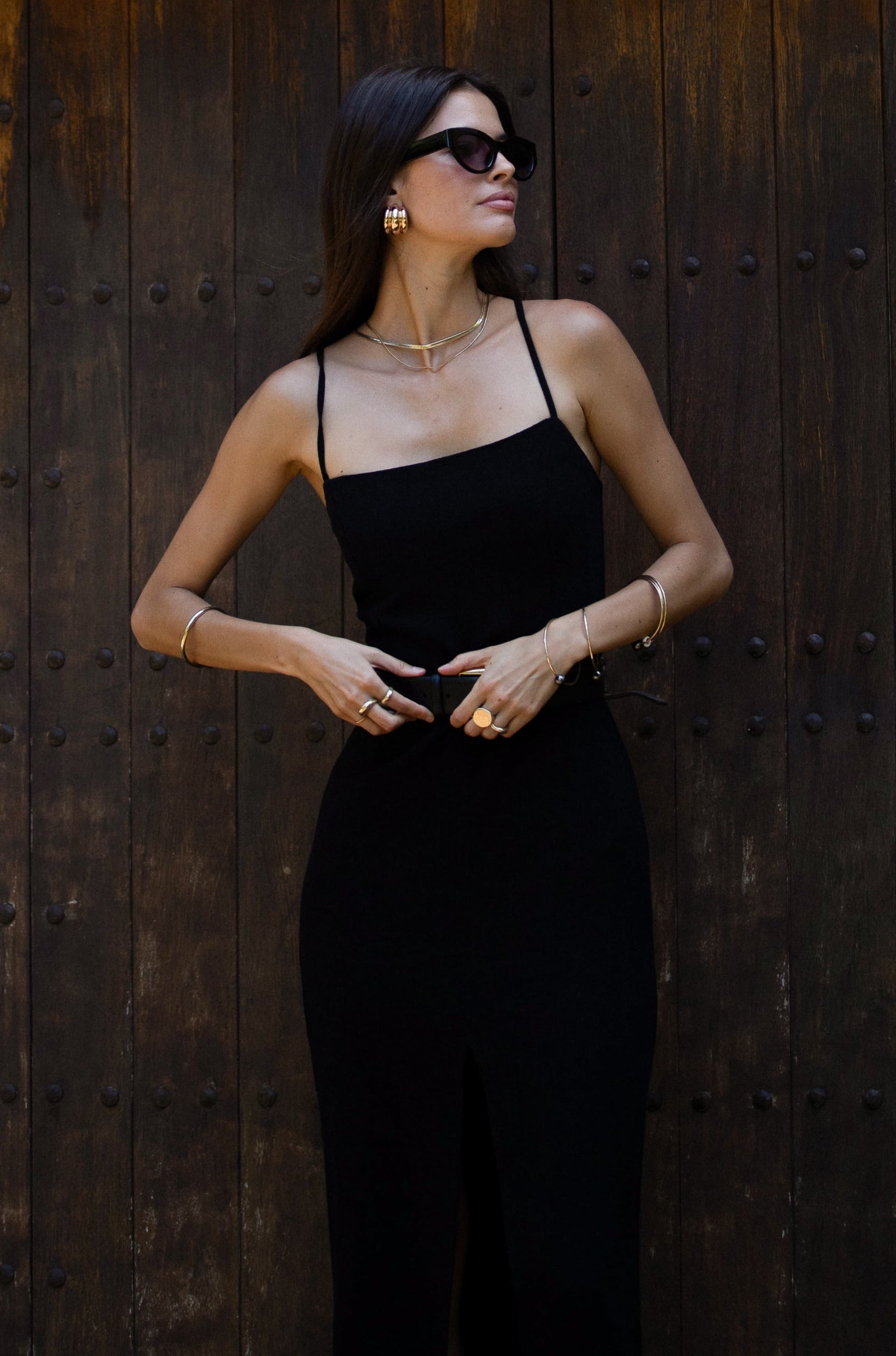 THE GIADA APRON MIDI DRESS – STILLWATER