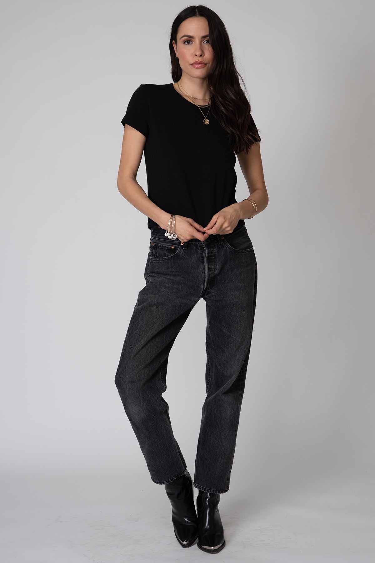 Slim Baby Tee – Tencel Cotton Short Sleeve Top – STILLWATER